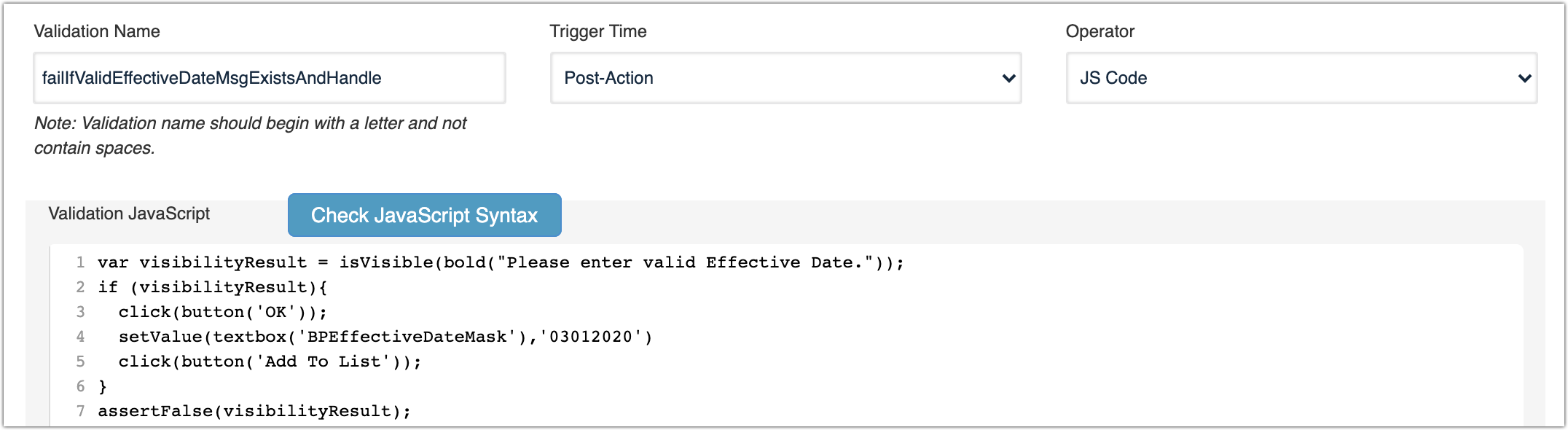 How can I validate and handle a failure in my app so my script can continue?