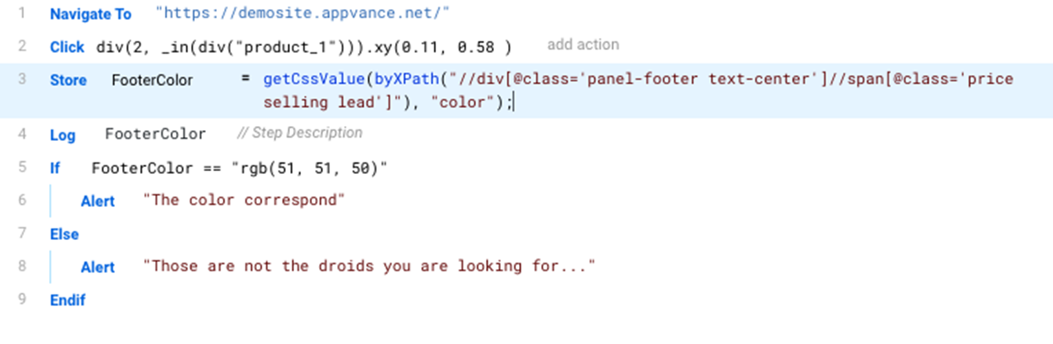 Validate Color of an Object