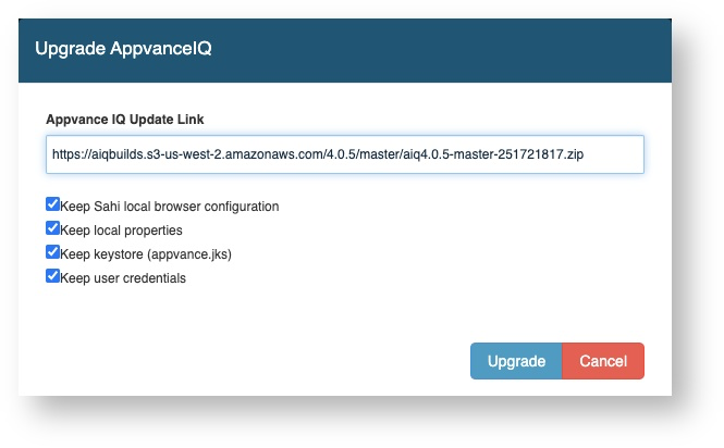 How to upgrade Appvance IQ Controller & TestNodes